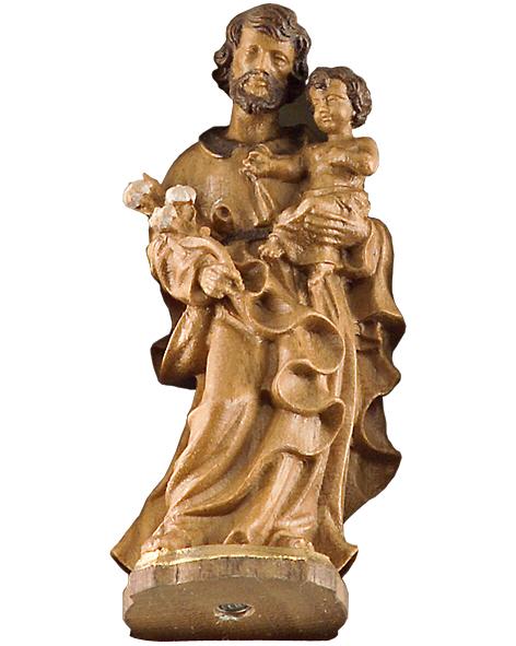Hl.Josef mit Etui geschnitzt, Hl.Josef als Geschenk, Holzfigur