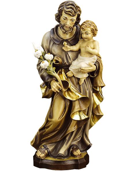Hl.Josef mit Etui geschnitzt, Hl.Josef als Geschenk, Holzfigur