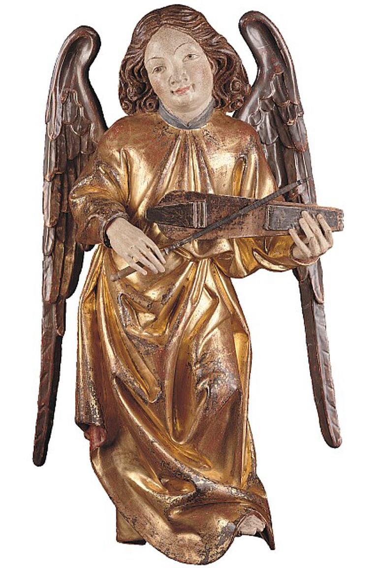 holzgeschnitzte Riemenschneiderengel, Wandengel geschnitzt, geschnitzte ...